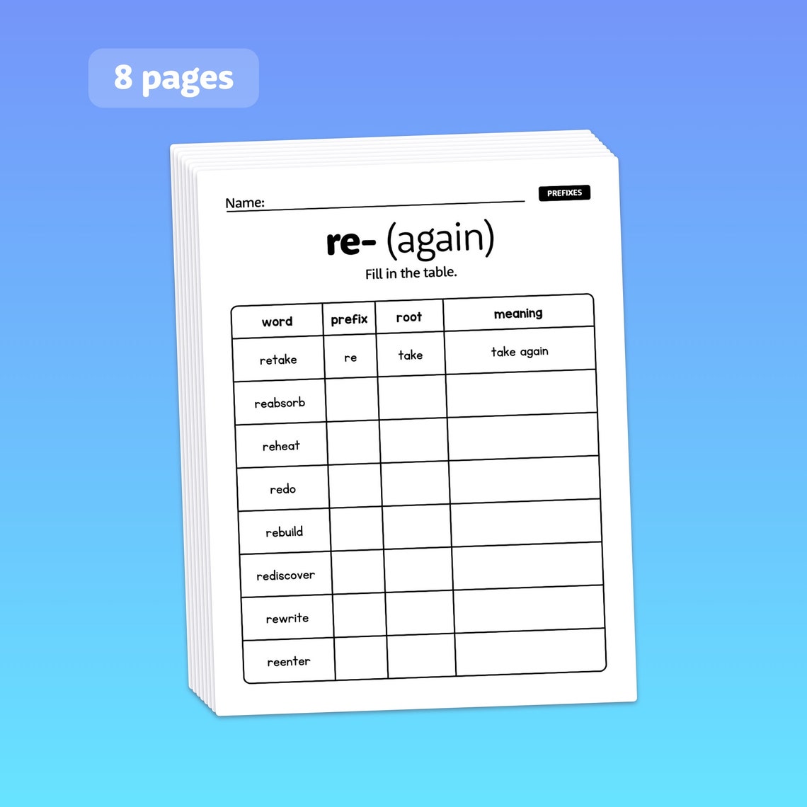 2nd & 3rd Grade Prefixes and Suffixes Worksheets | Grammar Worksheets ...