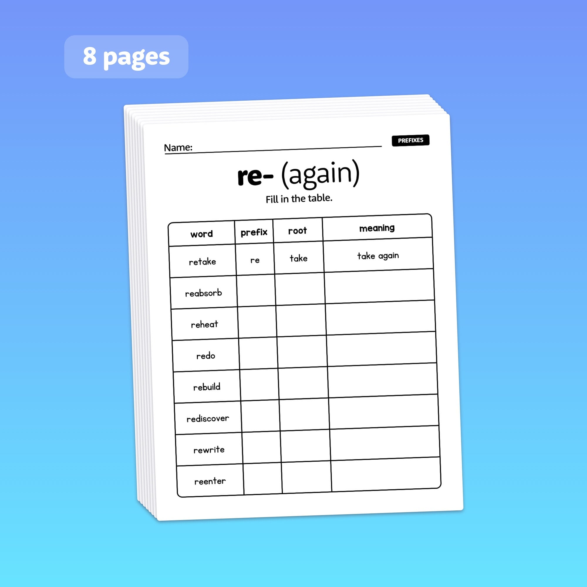 2nd & 3rd Grade Prefixes and Suffixes Worksheets | Grammar Worksheets ...