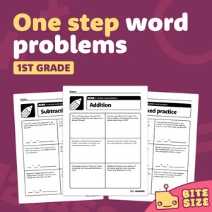 1st Grade One Step Word Problems Worksheets | 1.OA.A.1 Addition ...
