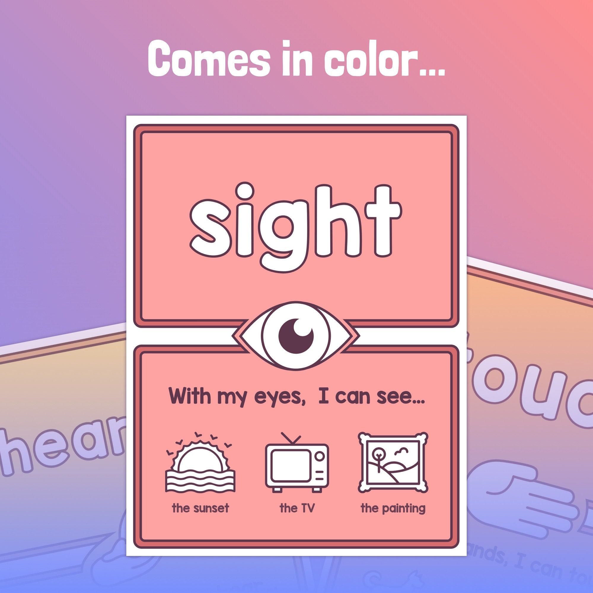 5 Senses Posters | K, 1st, 2nd Grade Five Senses Bulletin Board Decor ...