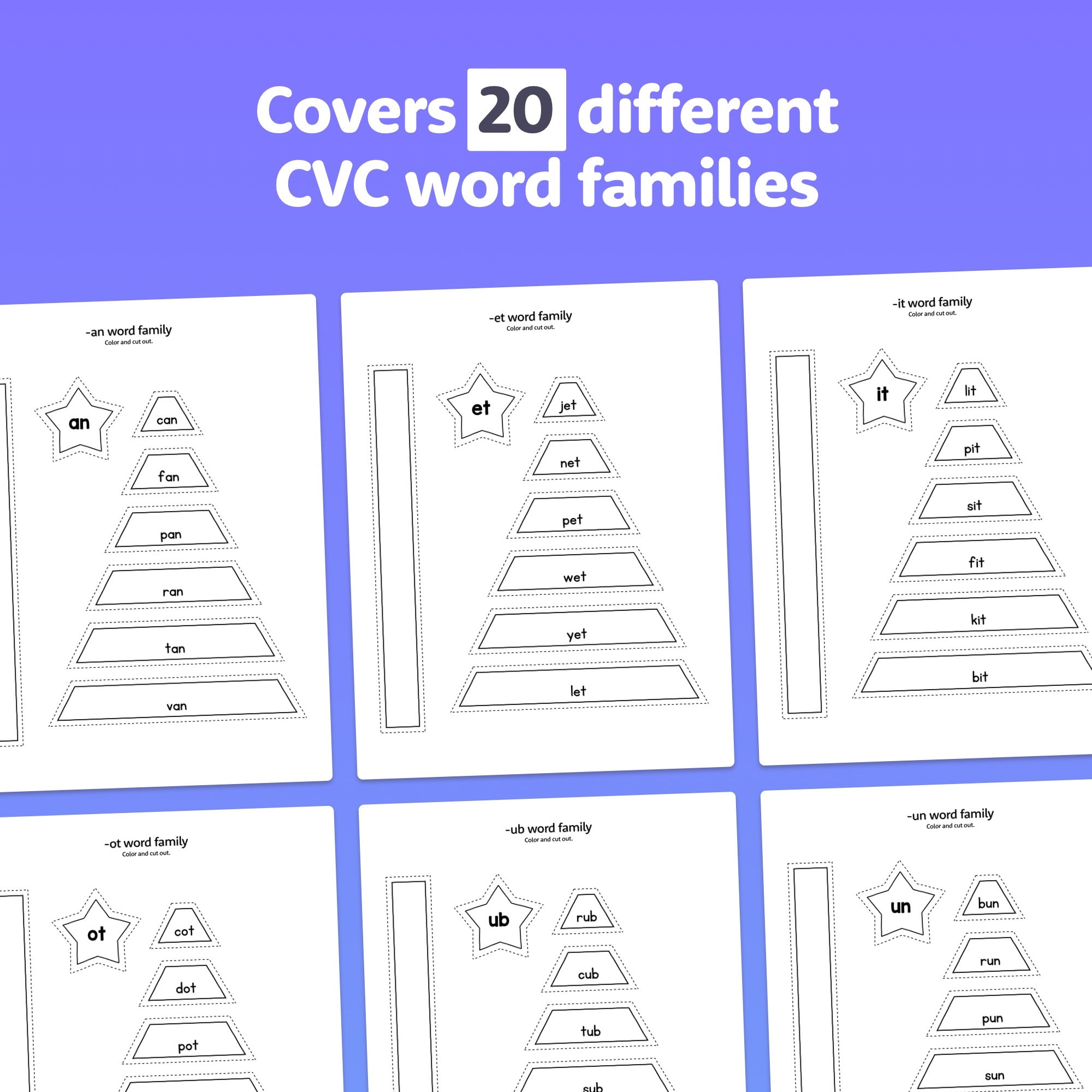 Winter CVC Words Craft | Kindergarten & 1st Grade Christmas Literacy Center (printable PDF) - Etsy
