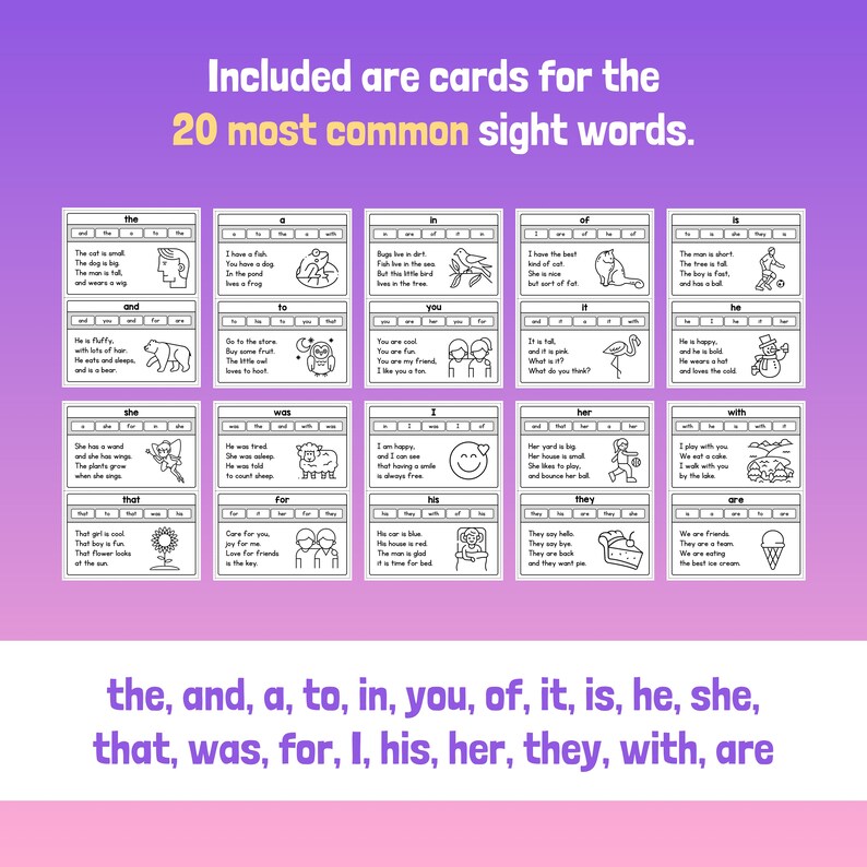 Sight Words Flash Cards | Kindergarten, 1st, 2nd Grade Fluency Guided ...