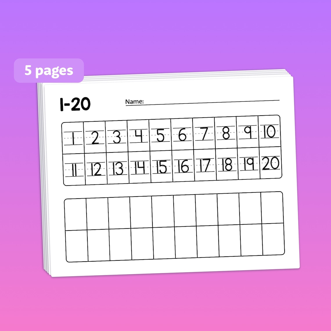 Writing Numbers to 100 Worksheets Kindergarten & 1st Grade Number ...