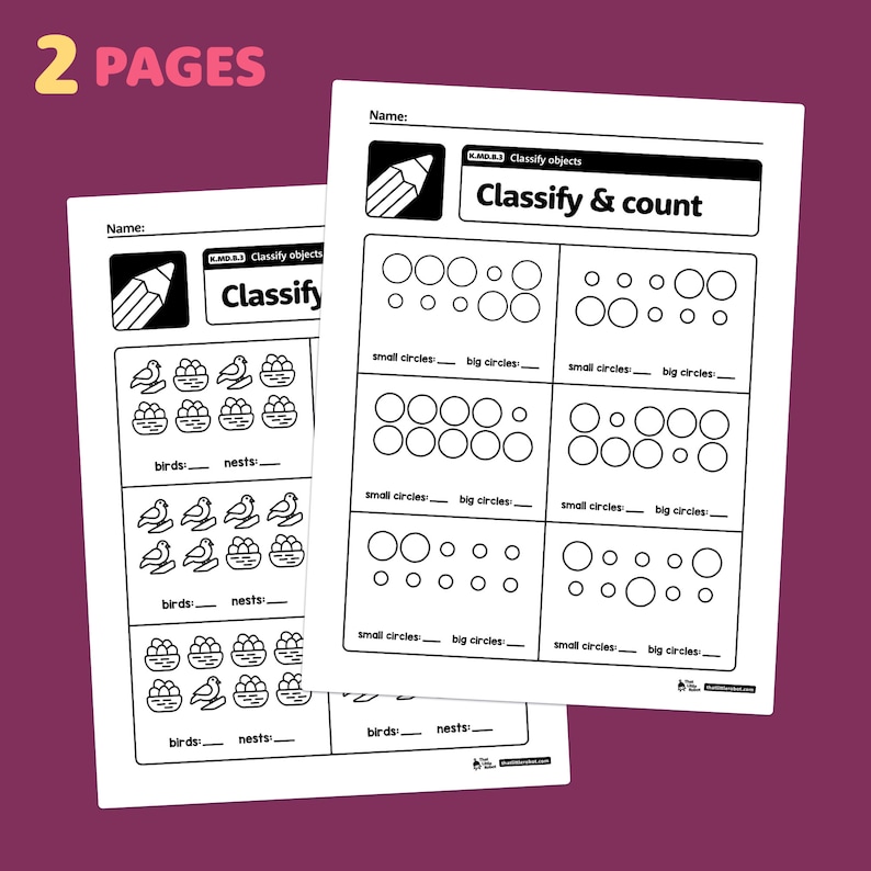 Classify Objects Worksheets | Kindergarten Math Centers, Sorting Shapes & Categories Review ...