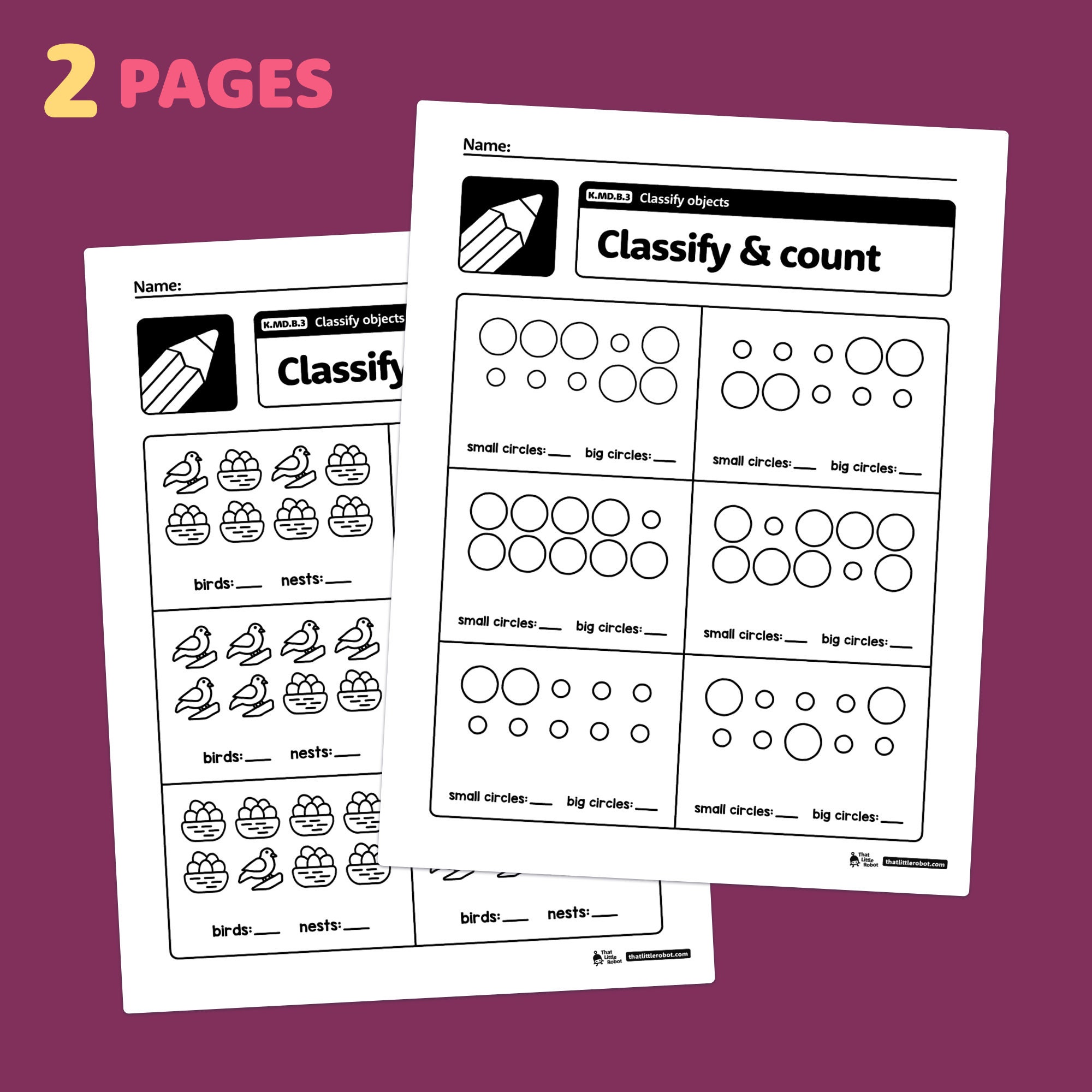 Classify Objects Worksheets | Kindergarten Math Centers, Sorting Shapes ...