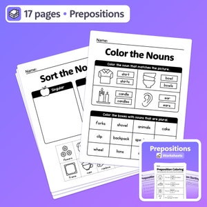 Grammar Bundle | Kindergarten Grammar, 1st Grade Grammar, 2nd Grade ...