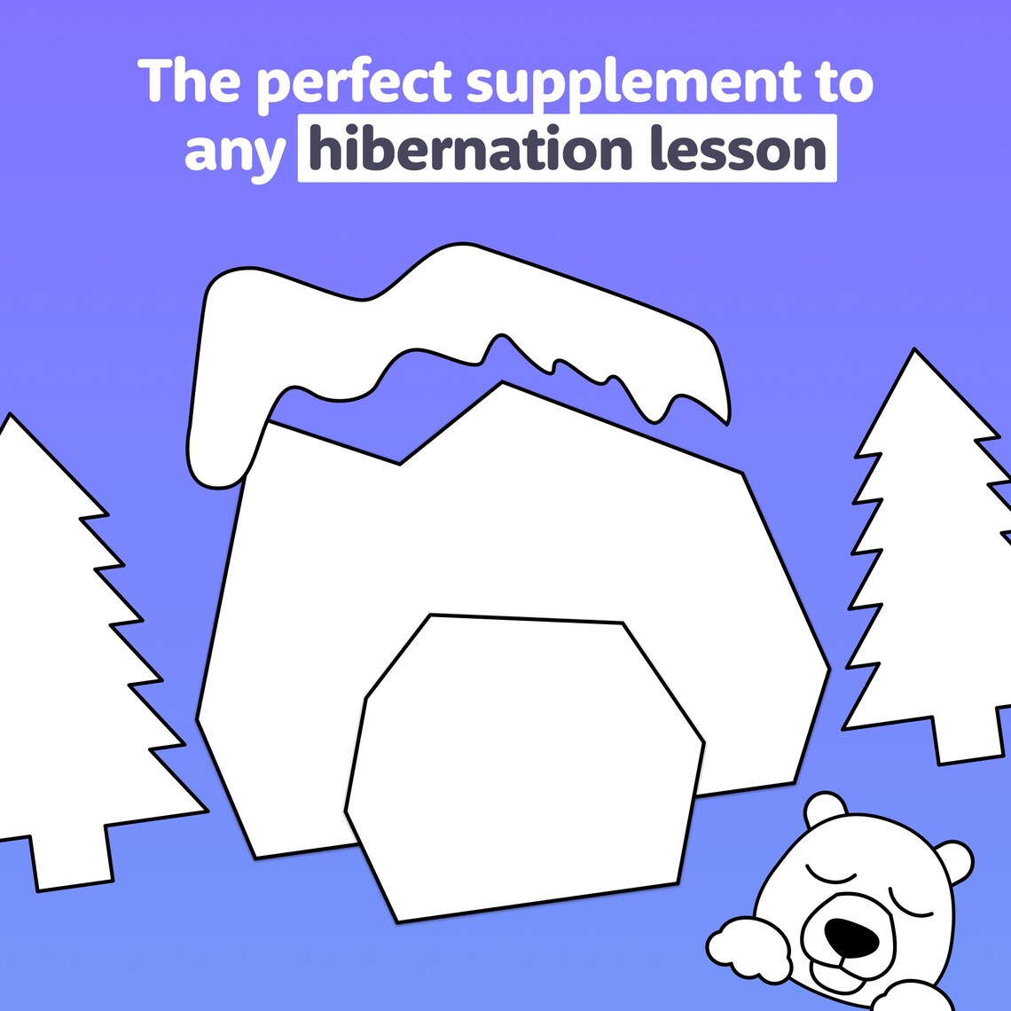 Hibernation Craft | Winter Science Activity, Hibernating Bear Craft for ...