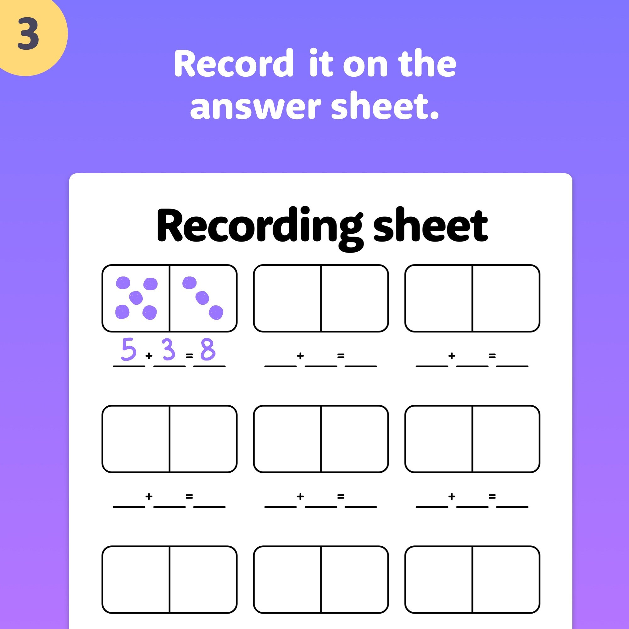 Addition Math Center No Prep Kindergarten & 1st Grade Domino Addition ...