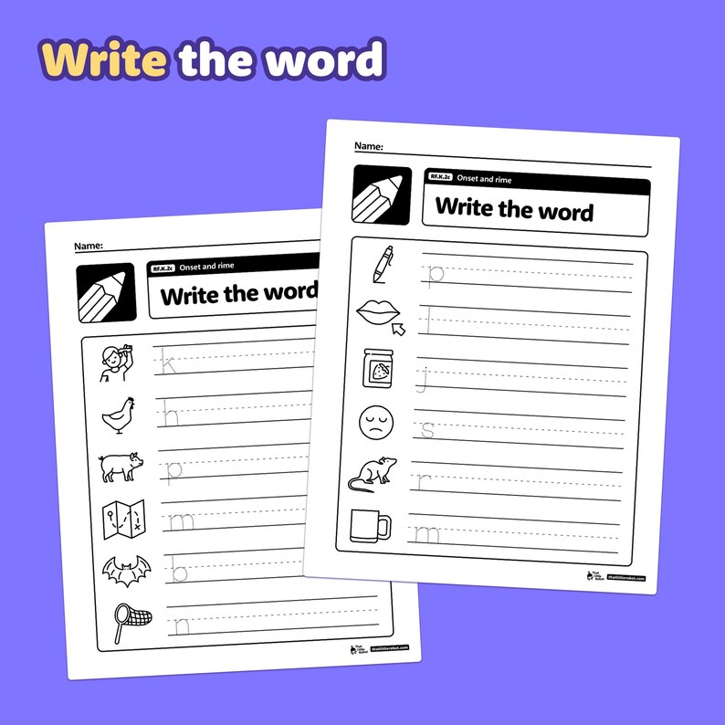 Onset and Rime Worksheets Kindergarten Cvc Word Activities and Phonics ...