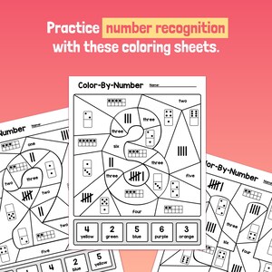 0-10 Number Sense Worksheets | Pre-k, Kindergarten, 1st Grade Color by ...