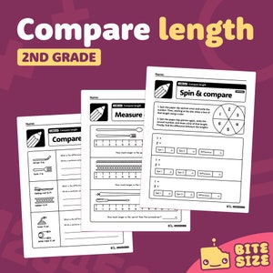 Compare Length Worksheets | 2nd Grade Math Centers and Measurement ...