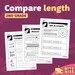 Compare Length Worksheets | 2nd Grade Math Centers and Measurement ...