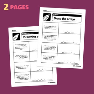 Arrays & Repeated Addition Worksheets 2nd Grade Rows and Columns Math ...