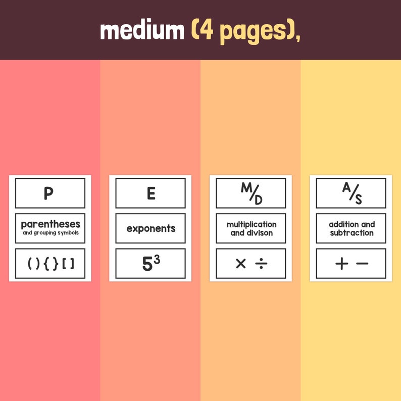 PEMDAS Posters | 3rd & 4th Grade Order of Operations Posters, PEMDAS ...