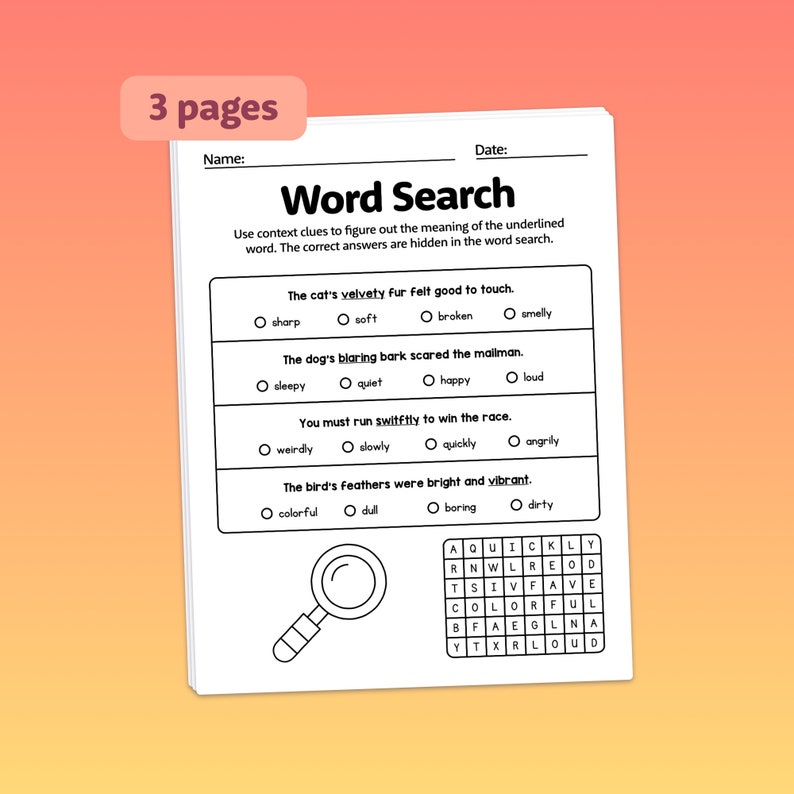 2nd Grade Context Clues Worksheets | 2nd Grade Reading Comprehension ...