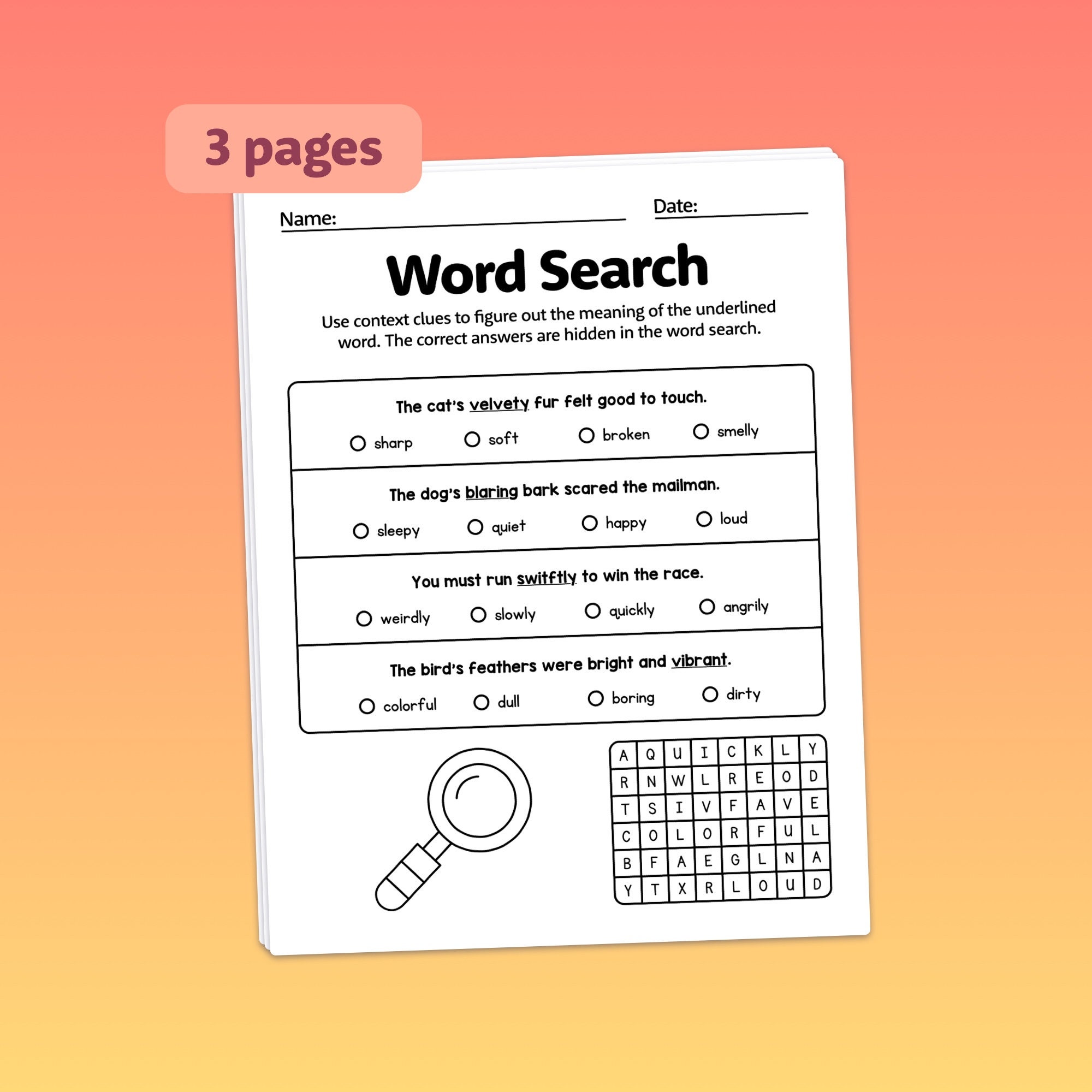 2nd Grade Context Clues Worksheets | 2nd Grade Reading Comprehension – Determine Meaning of ...