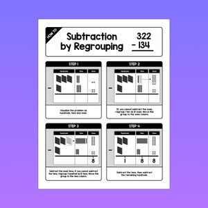 No Prep 3 Digit Subtraction With Regrouping Worksheets | 2nd, 4th, 3rd ...