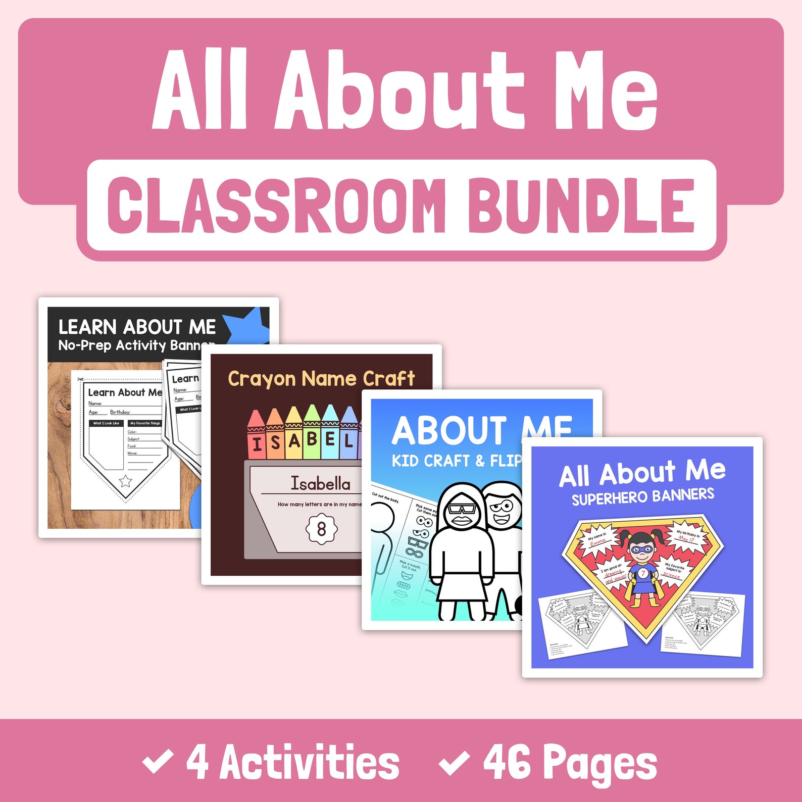 All About Me Classroom Bundle | Kindergarten, 1st, 2nd Grade Back to ...