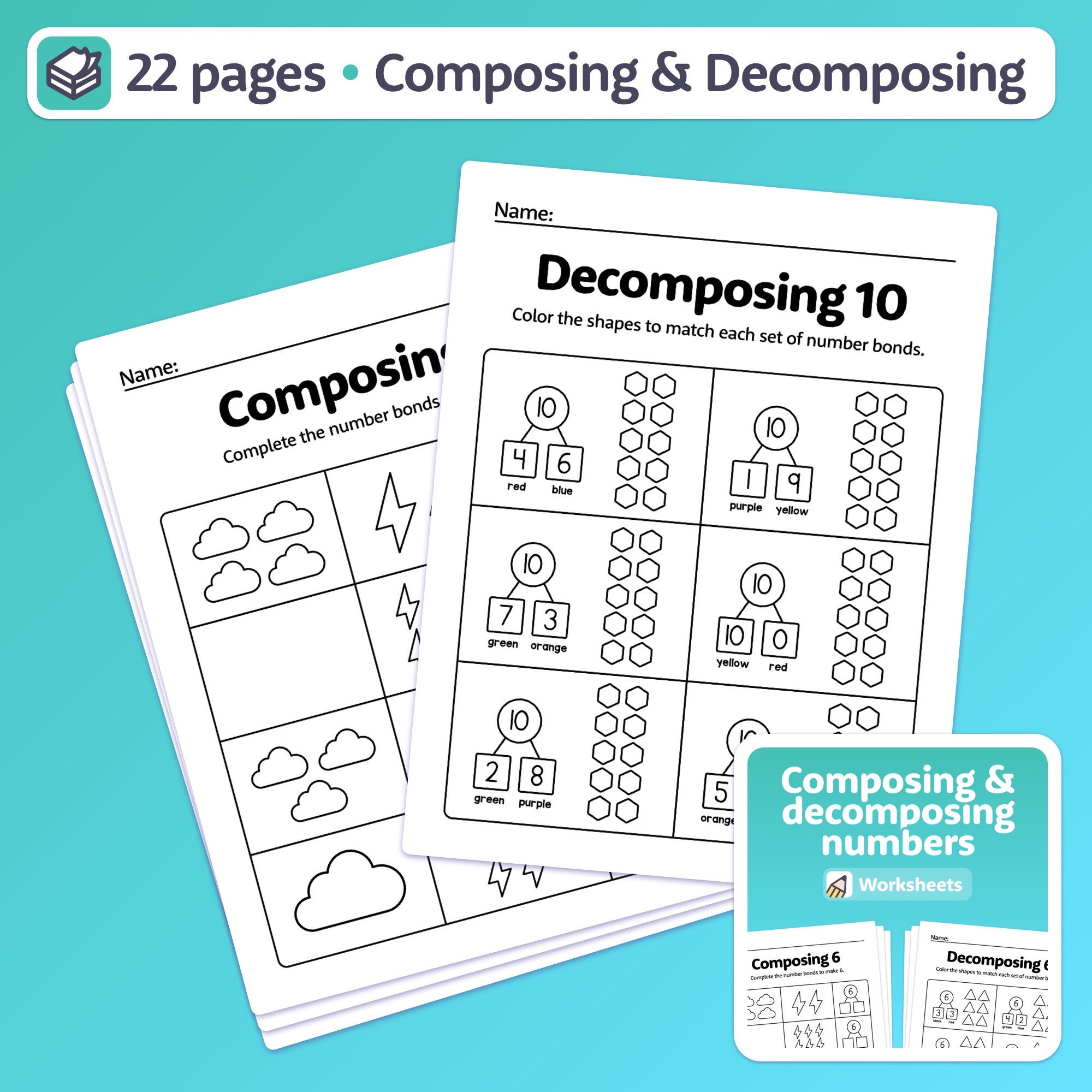 1-10 Number Sense BUNDLE Kindergarten 1st Grade 2nd Grade - Etsy