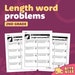 Length Word Problems Worksheets | 2nd Grade Math Centers and ...
