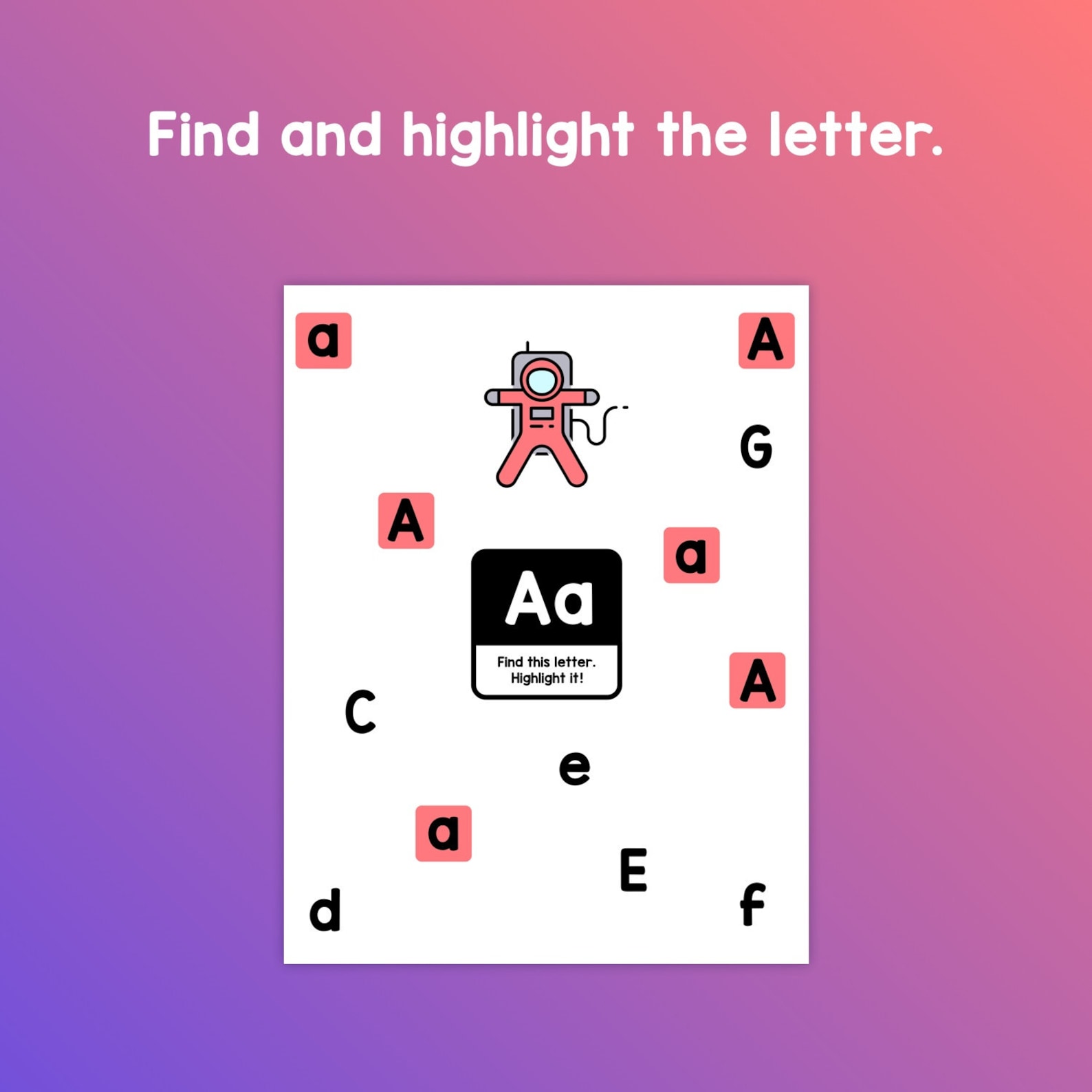 Alphabet Worksheets Pre-k & Kindergarten Letter Identification Activity ...