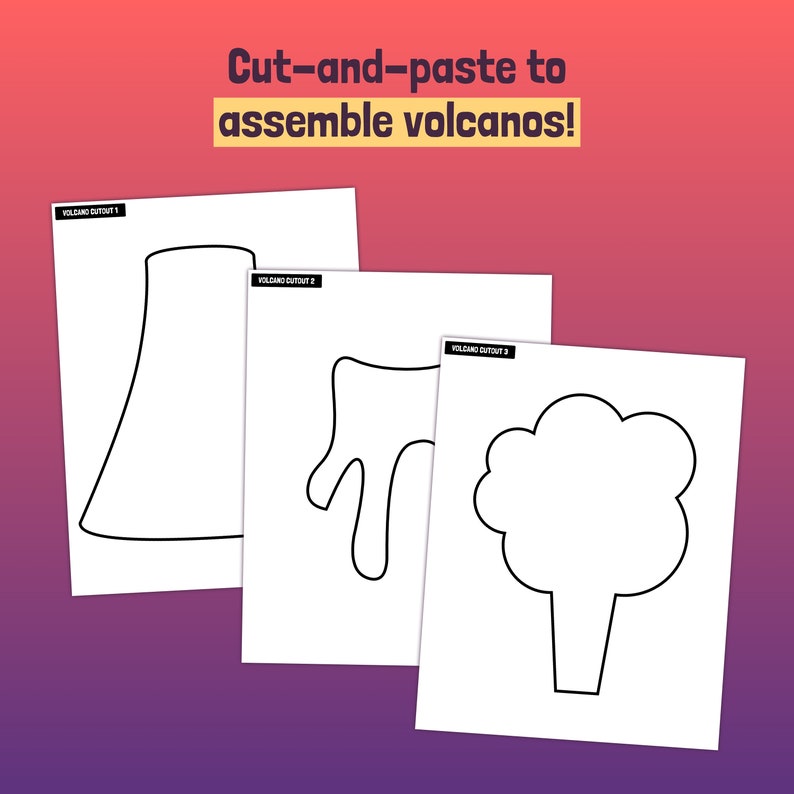 Volcano Craft | Kindergarten, 1st, 2nd, 3rd Grade Natural Disaster ...