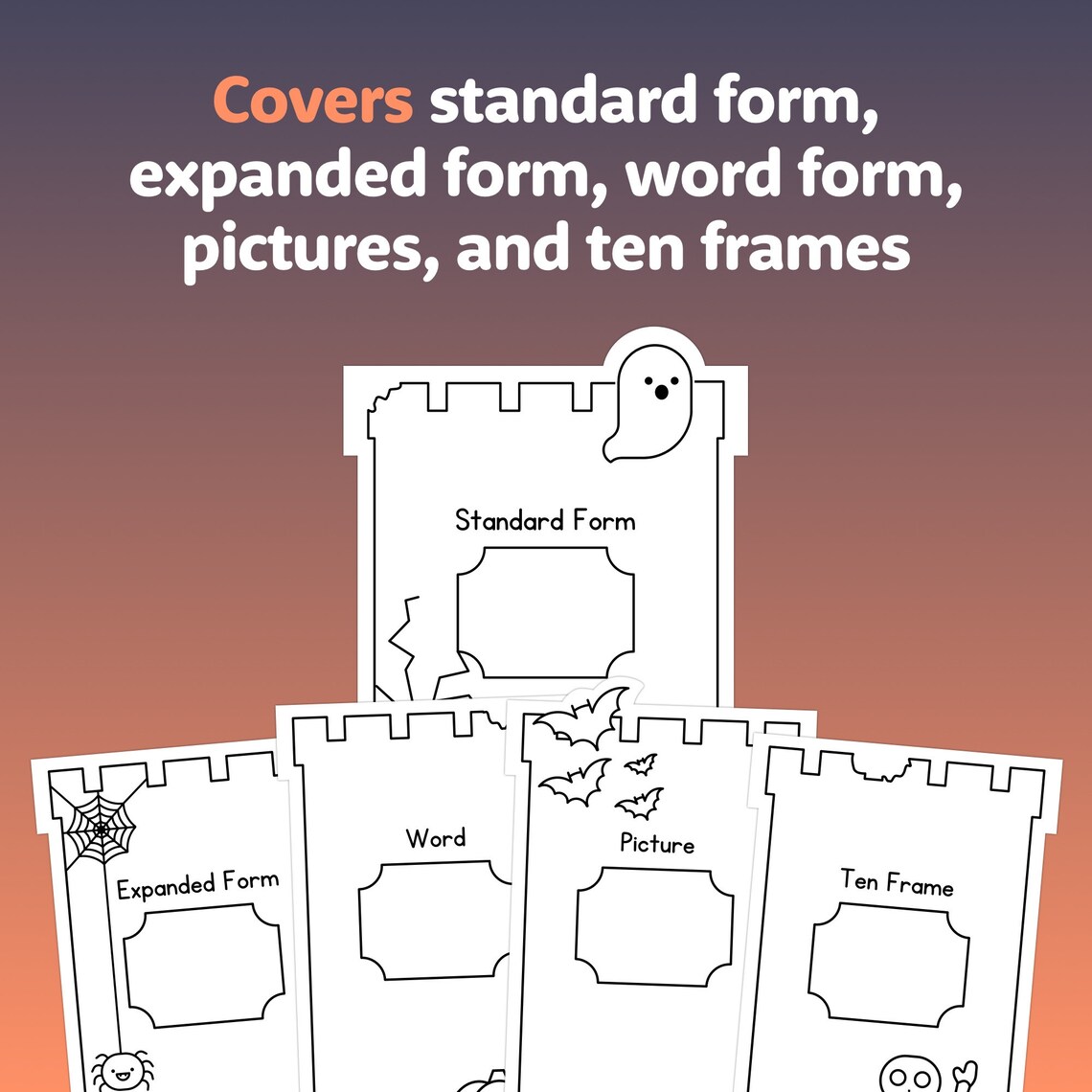 Halloween Place Value Craft | 1st, 2nd, 3rd Grade Halloween Math Craft ...