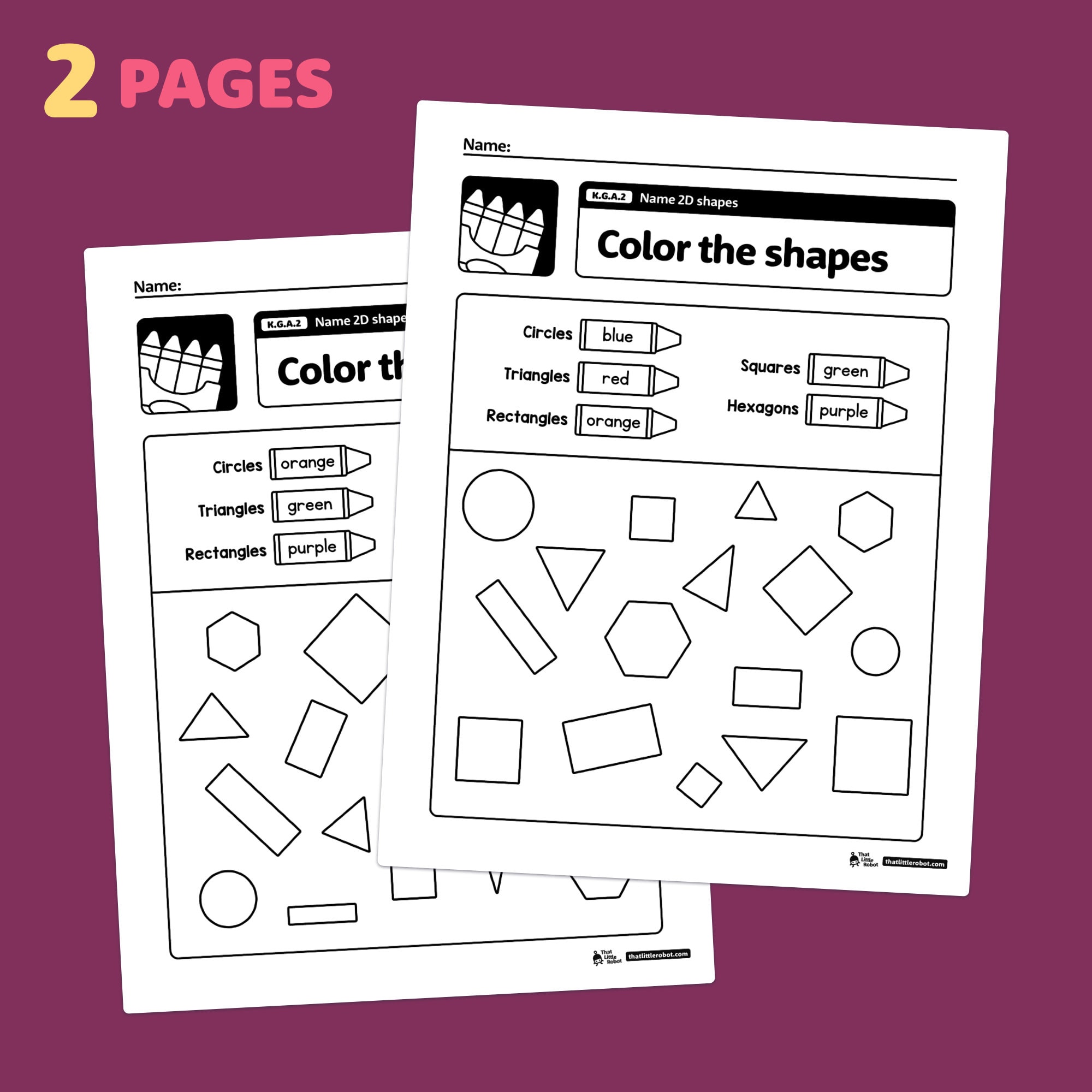 Name 2d Shapes Worksheets | Kindergarten Math Centers, Identifying ...