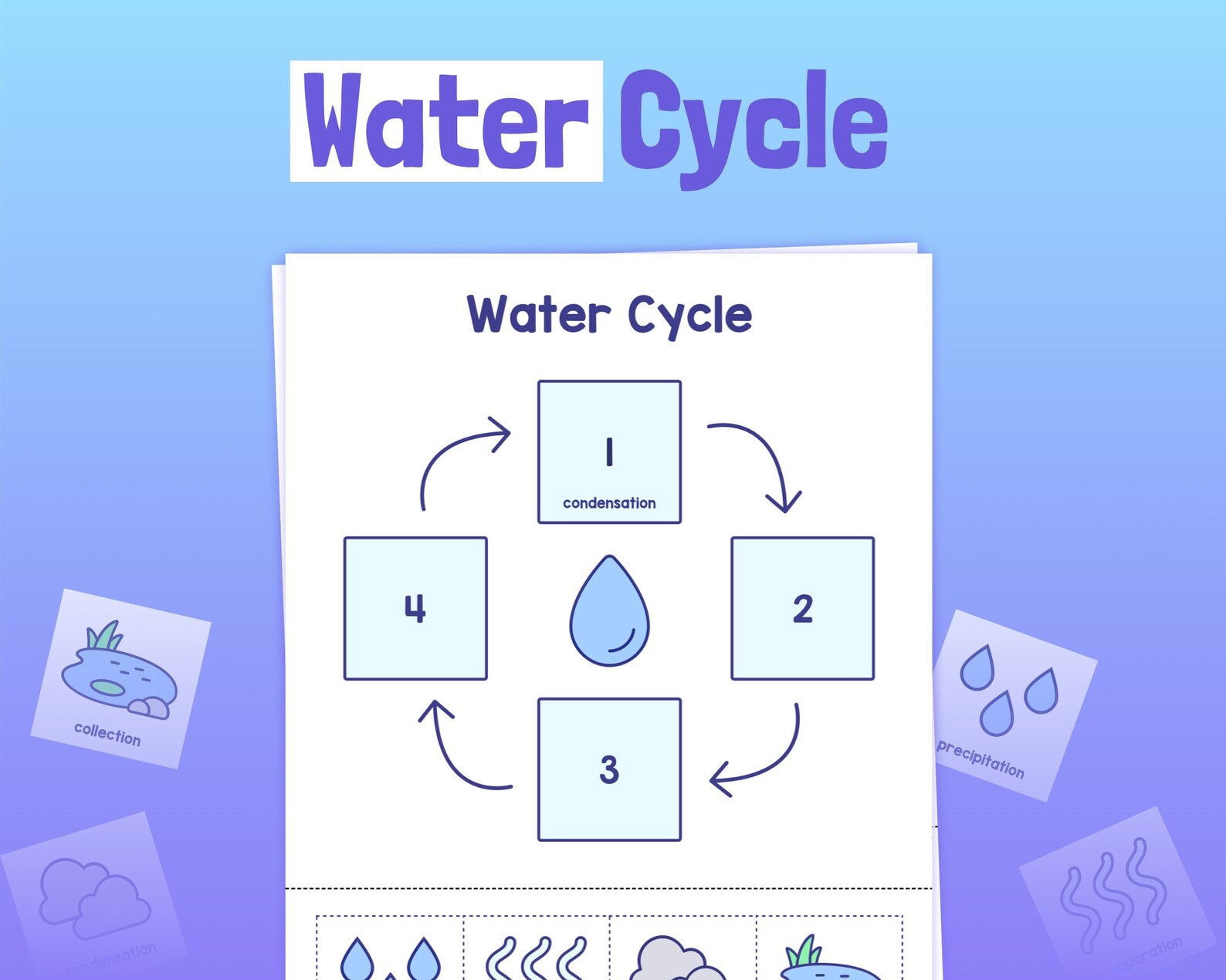Water Cycle Activity 1st 2nd 3rd Grade Water Cycle - Etsy