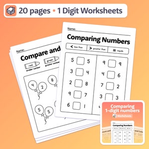 Comparing Numbers BUNDLE Kindergarten, 1st Grade, 2nd Grade Math ...