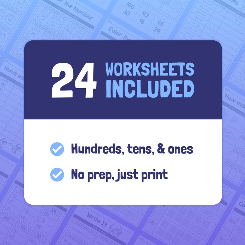Winter Place Value Worksheets | Hundreds, Tens, Ones — 1st, 2nd, 3rd ...