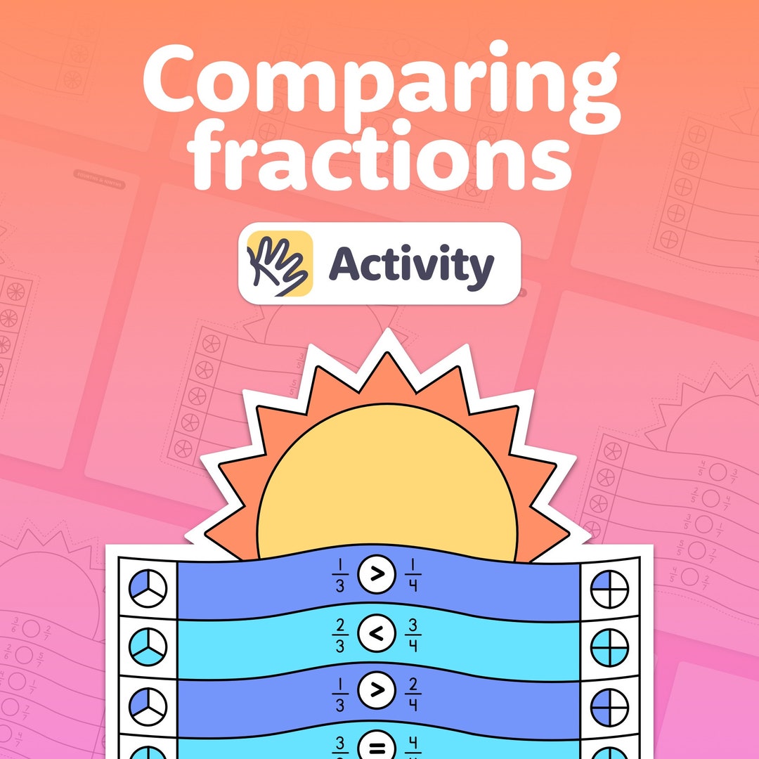 Comparing Fractions Craft, 3rd Grade Comparing Fractions Review ...