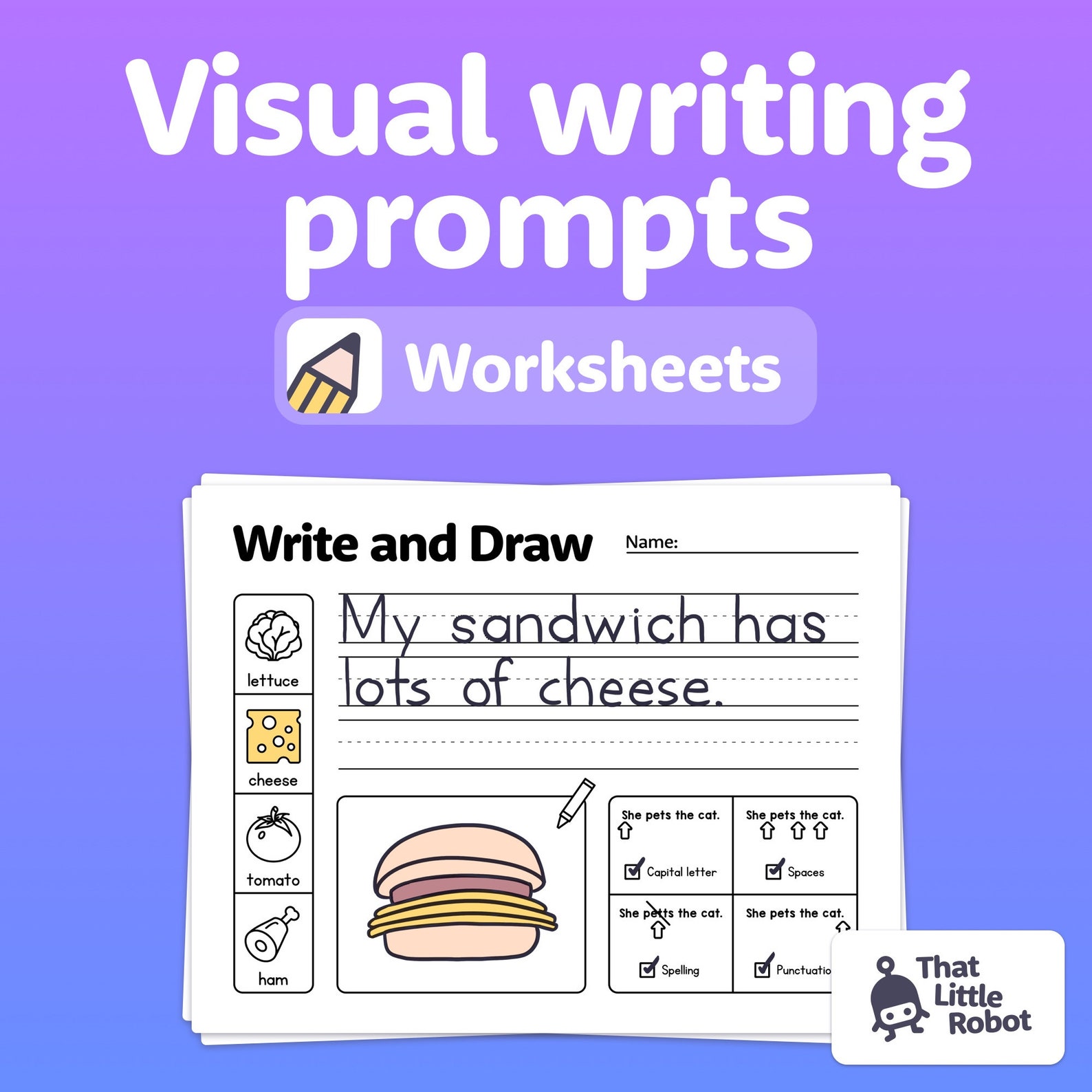 No Prep Writing Prompts for Kindergarten & 1st Grade | Writing With ...
