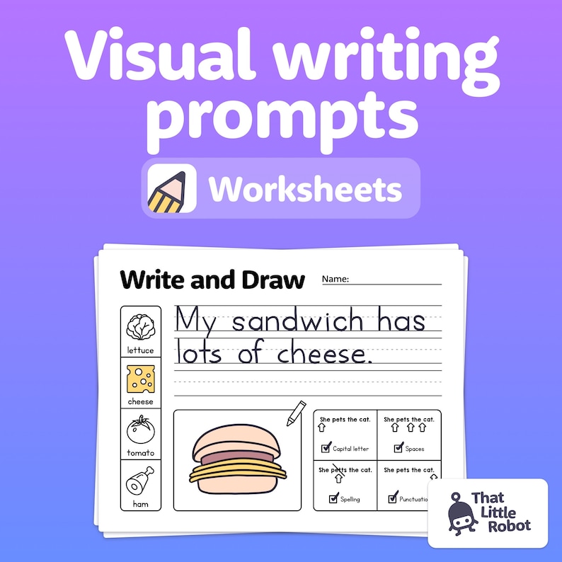 No Prep Writing Prompts for Kindergarten & 1st Grade | Writing With ...