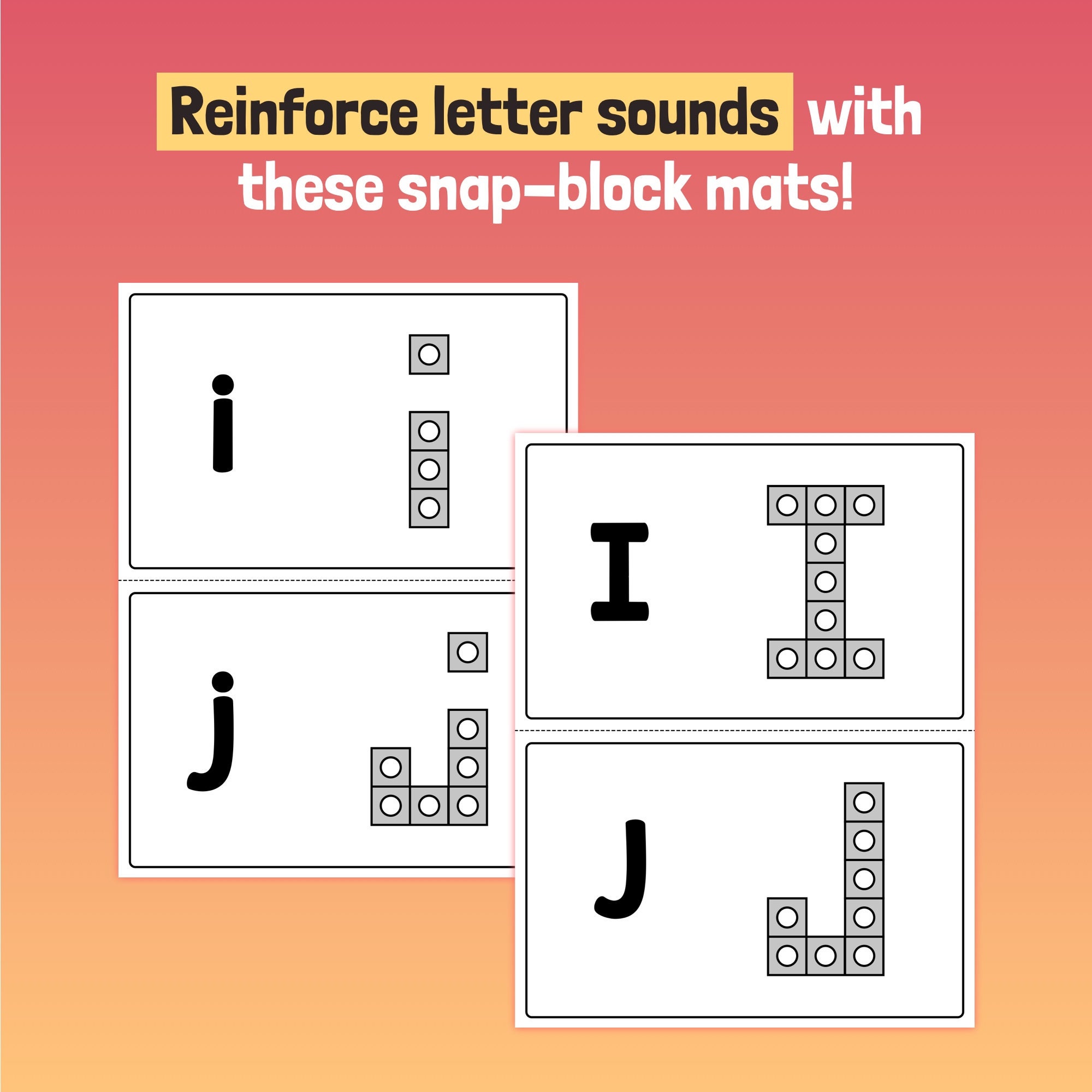 Snap Block Alphabet Center | Pre-k & Kindergarten Morning Tub Alphabet ...