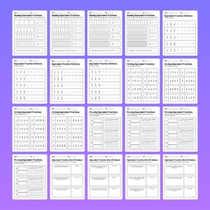 No Prep Equivalent Fractions Worksheets | Fraction Activities — 3rd ...