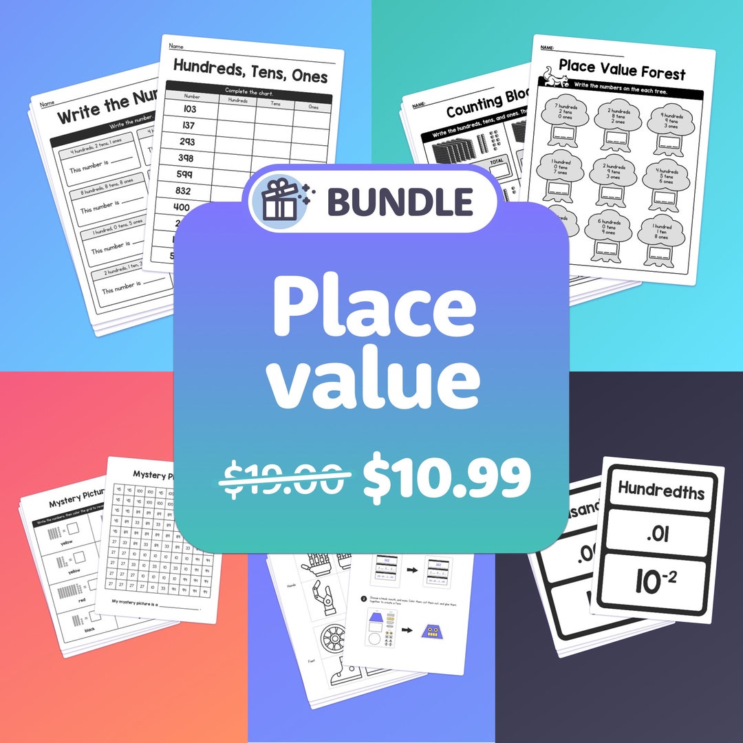No Prep Place Value Bundle | 1st, 3rd, 2nd Grade Place Value Activities ...