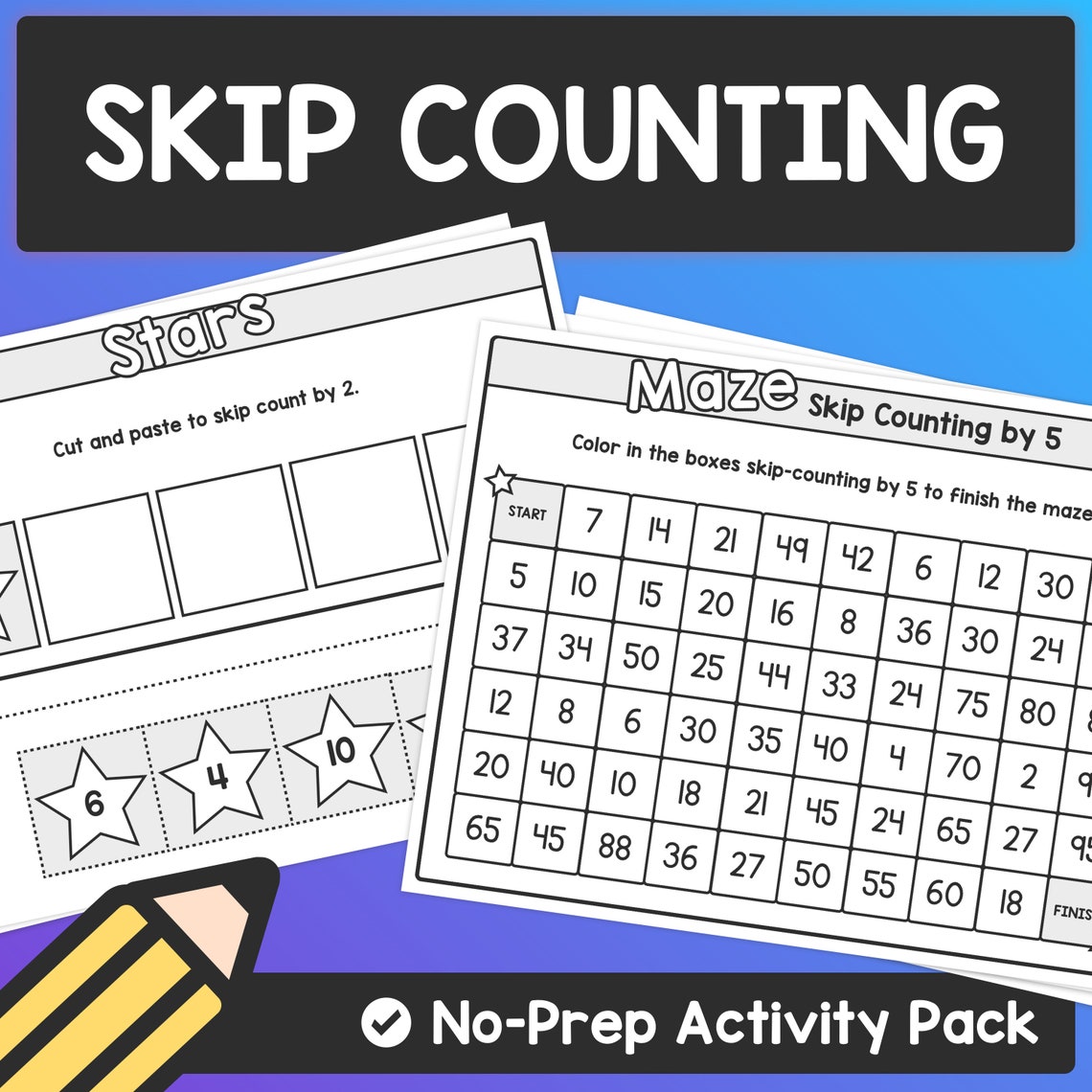 Skip Counting by 2-10 | Kindergarten, 1st, 2nd Grade Skip Counting ...