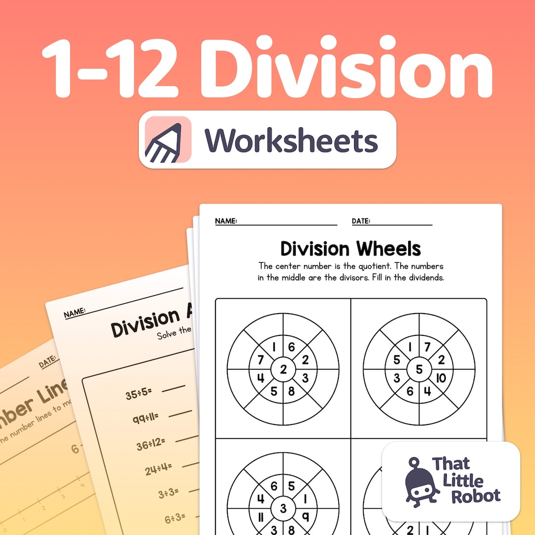 No Prep Division Worksheets | 2nd, 4th, 3rd Grade Division Activities ...