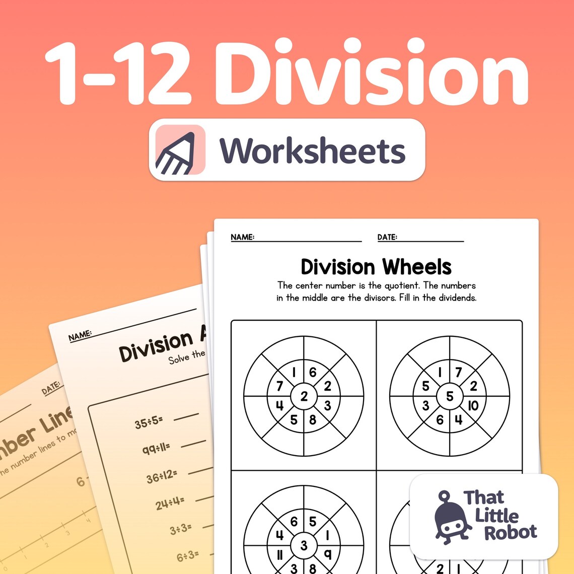 No Prep Division Worksheets | 2nd, 4th, 3rd Grade Division Activities ...