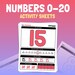 0-20 Number Recognition Worksheets | Kindergarten Number Sense ...