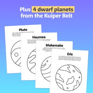 Solar System Coloring Pages | Planets and the Kuiper Belt Posters, No ...
