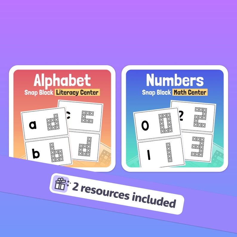 No Prep Snap Blocks Bundle Alphabet Morning Bin Activity Pre-k ...