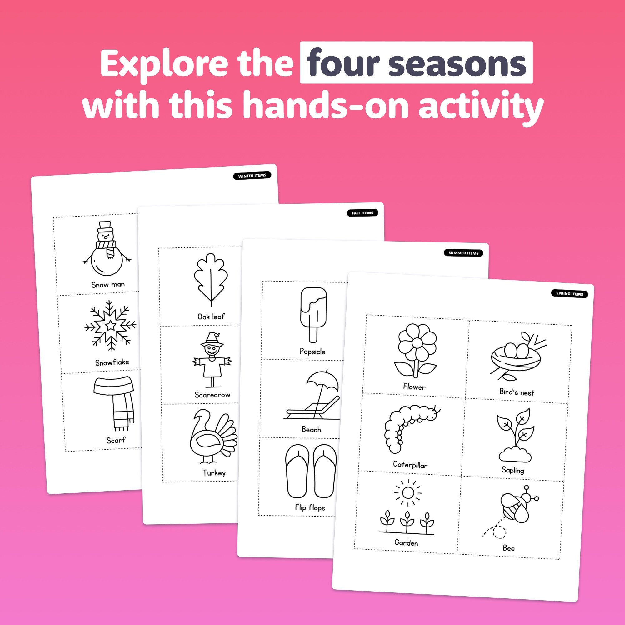 Seasons of the Year Activity | No Prep Pre-k, Kindergarten, & 1st Grade ...