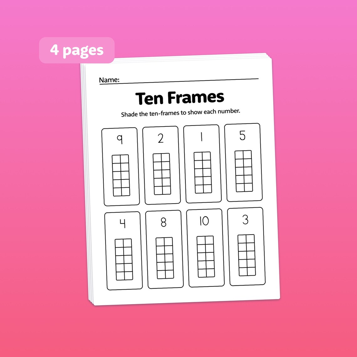 Counting Sets to 10 Kindergarten Counting & Cardinality Worksheets ...