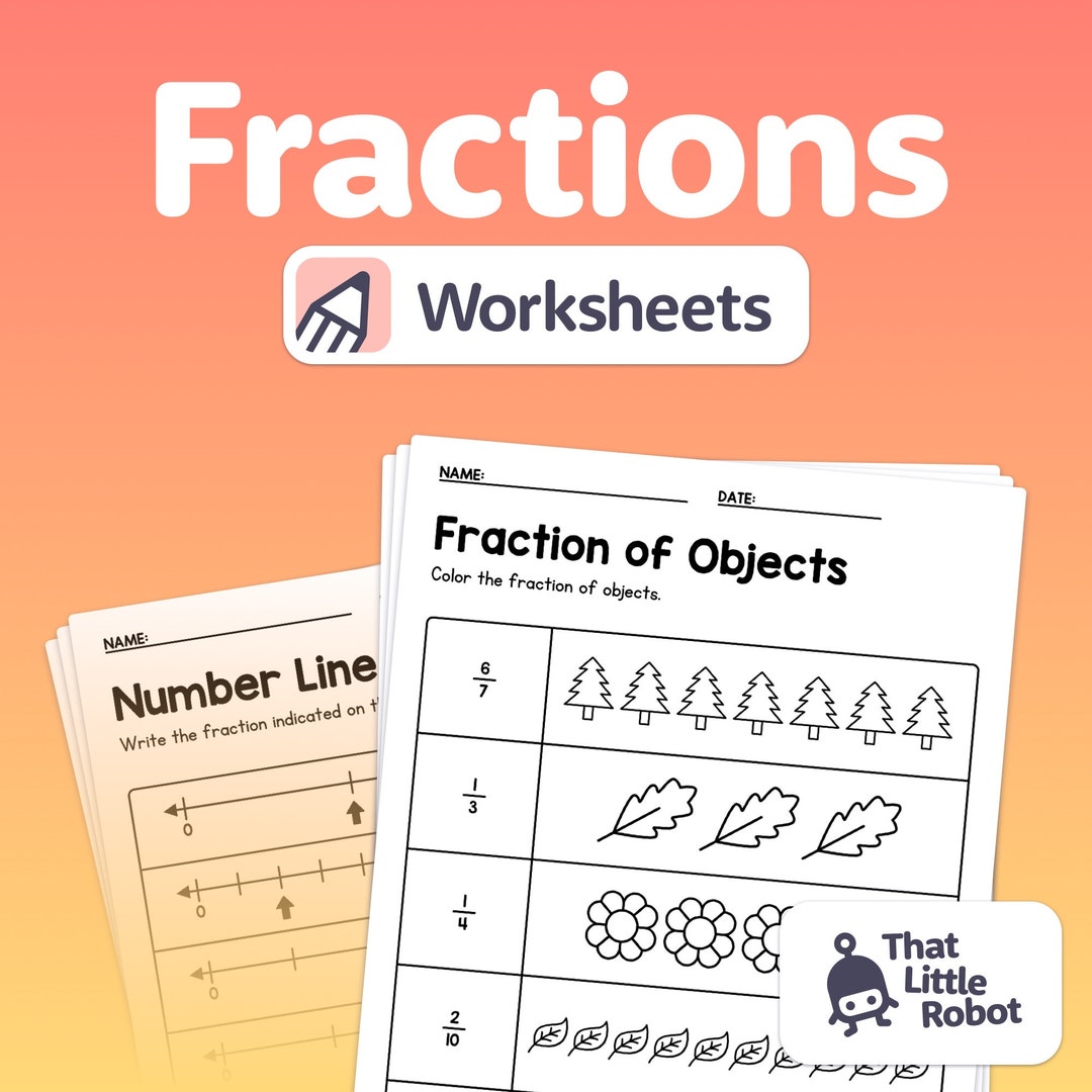 No Prep Fractions Worksheets | 2nd, 3rd, 4th Grade Common Core Math ...