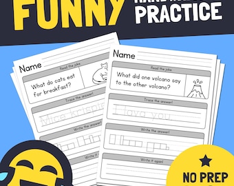Hilarious Handwriting K, 1st, 2nd Grade Handwriting Practice Worksheets ...