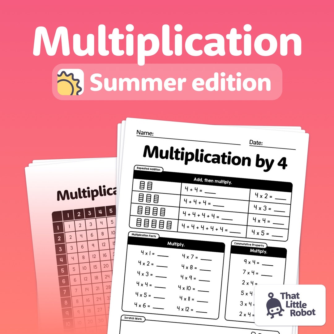 Summer Multiplication Worksheets | 2nd Grade Summer Math, 3rd Grade ...