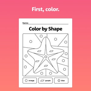 Summer Shapes Worksheets - Color and Graph | Summer 1st Grade & 2nd ...