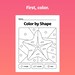 Summer Shapes Worksheets - Color and Graph | Summer 1st Grade & 2nd ...
